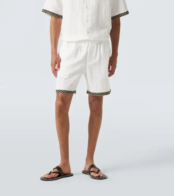 Commas Crochet-trimmed Shorts - White