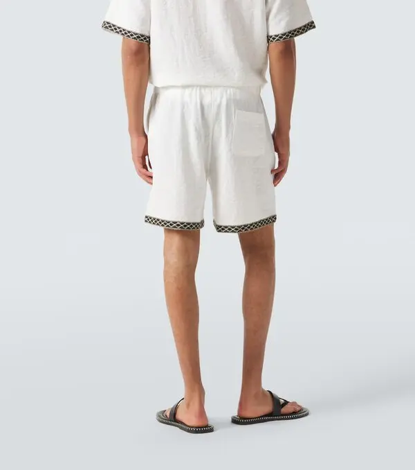 Commas Crochet-trimmed Shorts - White