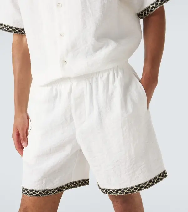 Commas Crochet-trimmed Shorts - White