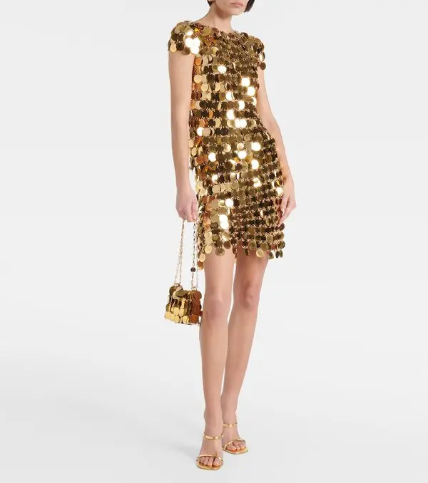 Rabanne Embellished Top - Gold