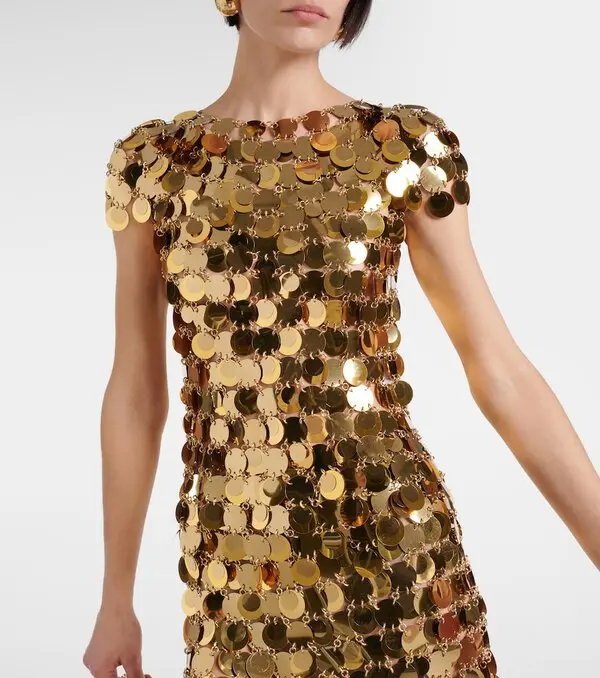 Rabanne Embellished Top - Gold