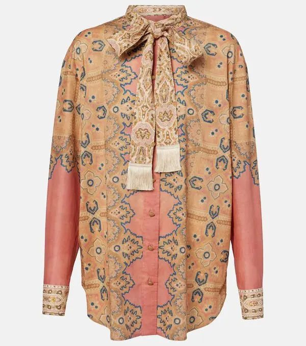 Valentino Garavani Voyage Imaginaire Cotton Muslin Blouse