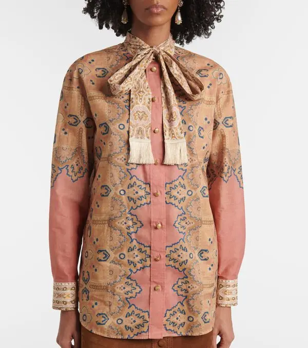 Valentino Garavani Voyage Imaginaire Cotton Muslin Blouse
