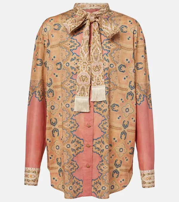 Valentino Garavani Voyage Imaginaire Cotton Muslin Blouse - Multicoloured