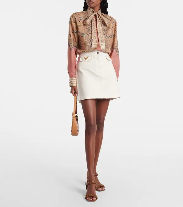 Valentino Garavani Voyage Imaginaire Cotton Muslin Blouse