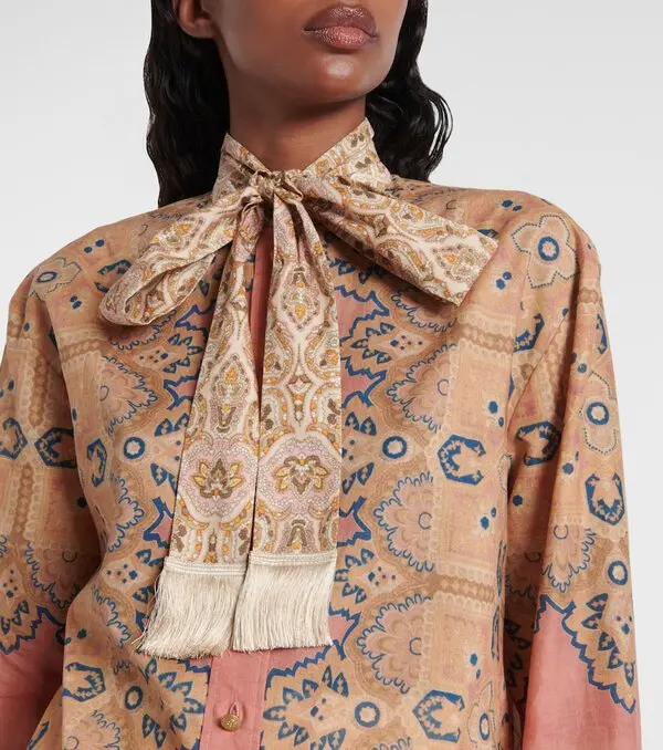 Valentino Garavani Voyage Imaginaire Cotton Muslin Blouse