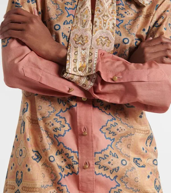 Valentino Garavani Voyage Imaginaire Cotton Muslin Blouse