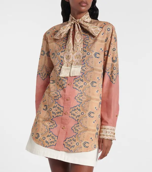 Valentino Garavani Voyage Imaginaire Cotton Muslin Blouse