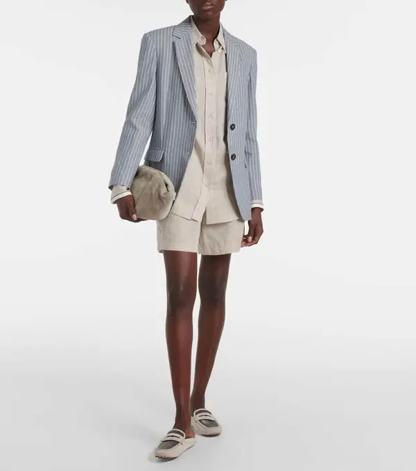 Brunello Cucinelli Monili Suede Driving Mules - Beige