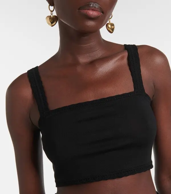 Dolce & Gabbana Knitted Silk Crop Top