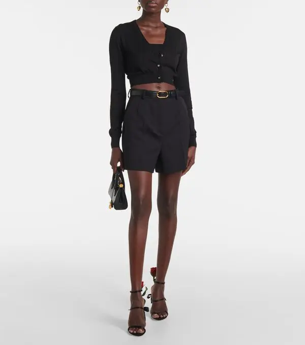 Dolce & Gabbana Knitted Silk Crop Top
