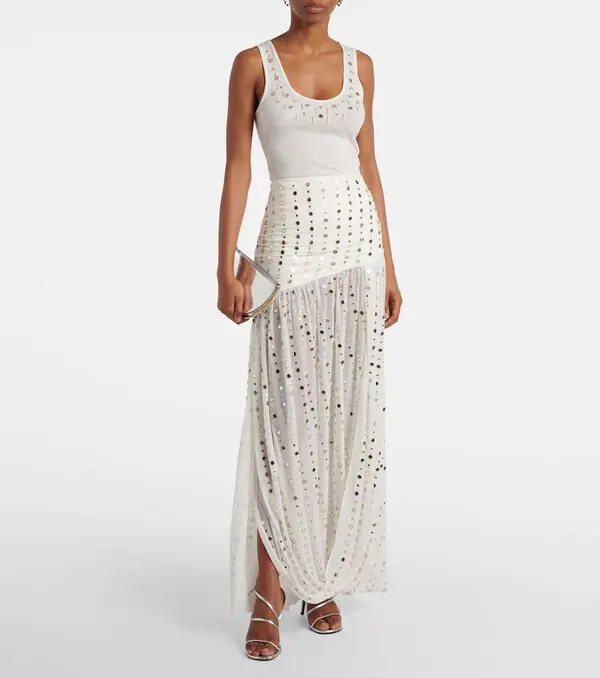 XU ZHI Embellished Tank Top