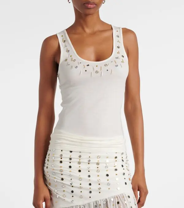 XU ZHI Embellished Tank Top