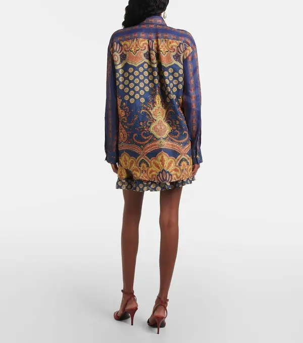 Valentino Garavani Voyage Imaginaire Vlogo Linen Blouse - Multicoloured