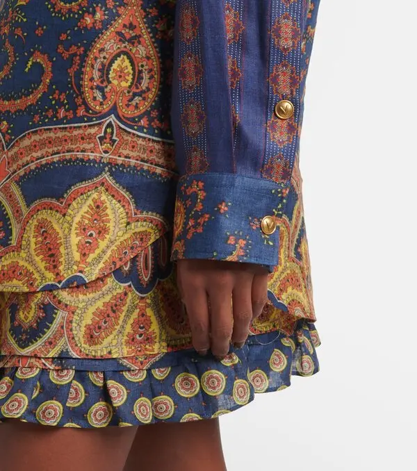 Valentino Garavani Voyage Imaginaire Vlogo Linen Blouse - Multicoloured