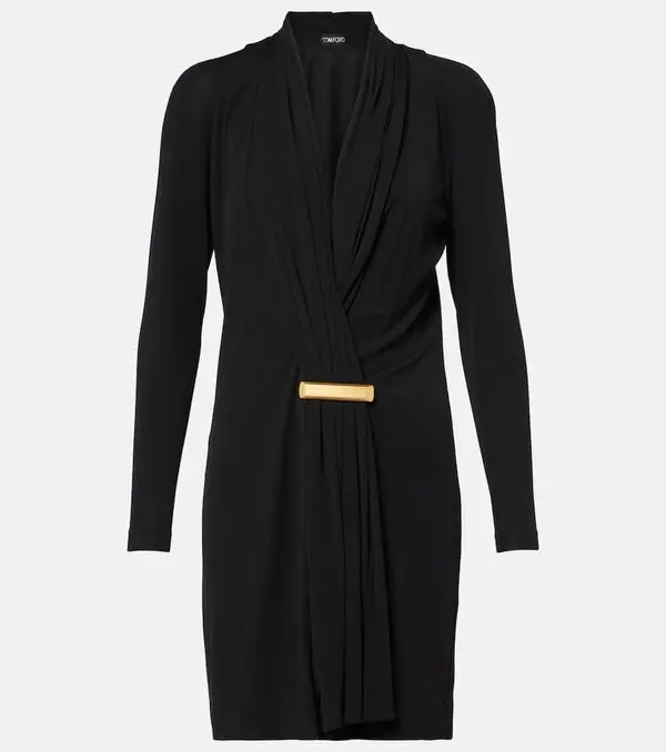 TOM FORD Draped Crêpe Jersey Cocktail Dress