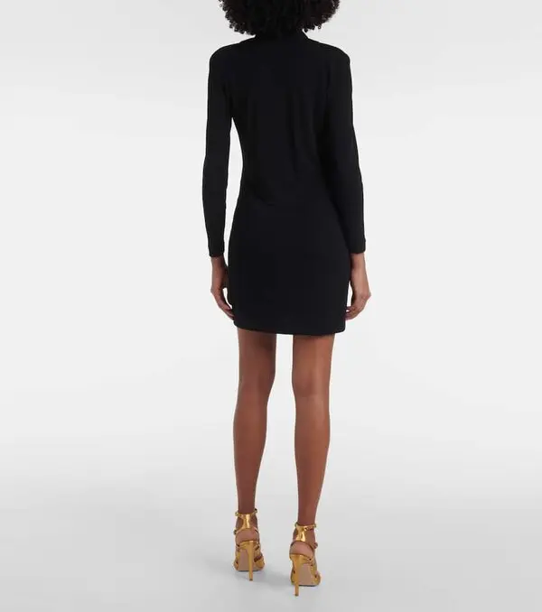 Tom Ford Draped CrêPe Jersey Cocktail Dress In Black - 30% Off