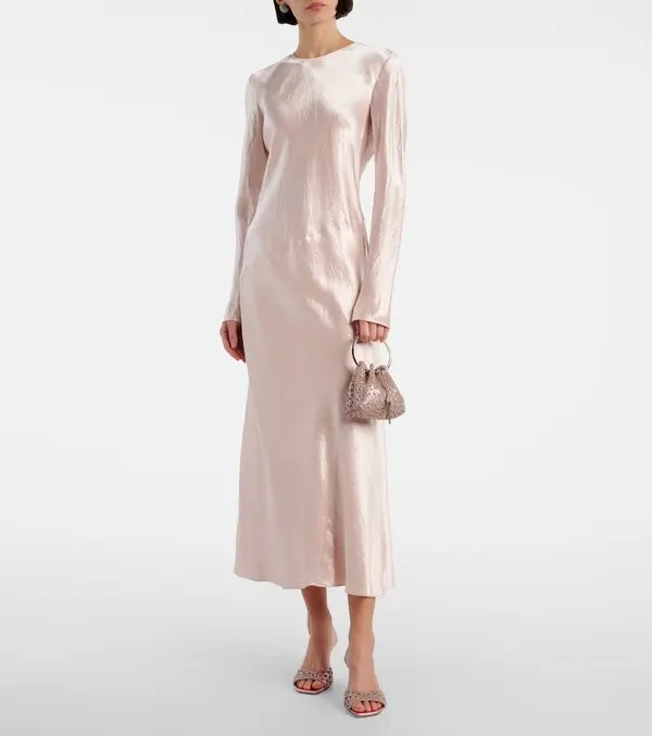 JIMMY CHOO Skye 70 Embellished Suede Mules - Pink