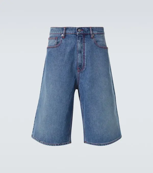 ERL Indiana Denim Bermuda Shorts - Blue