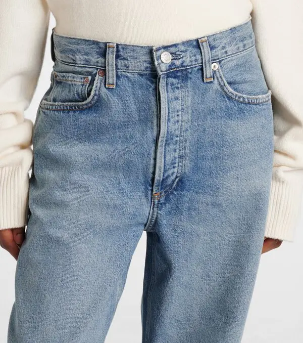 AGOLDE Henson Mid-rise Wide-leg Jeans - Blue