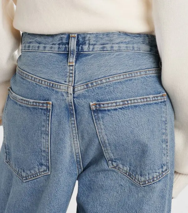 AGOLDE Henson Mid-rise Wide-leg Jeans - Blue