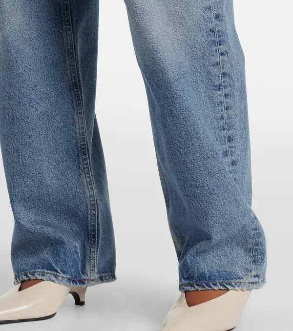 AGOLDE Henson Mid-rise Wide-leg Jeans - Blue