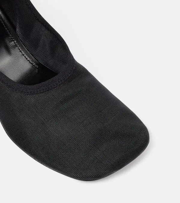 Dries Van Noten Ruffled Leather-trimmed Mesh Pumps