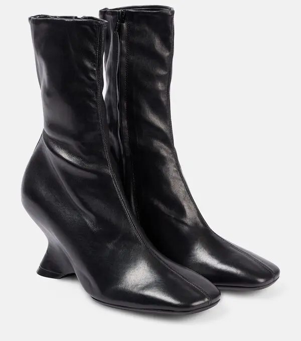 Dries Van Noten Leather Ankle Boots