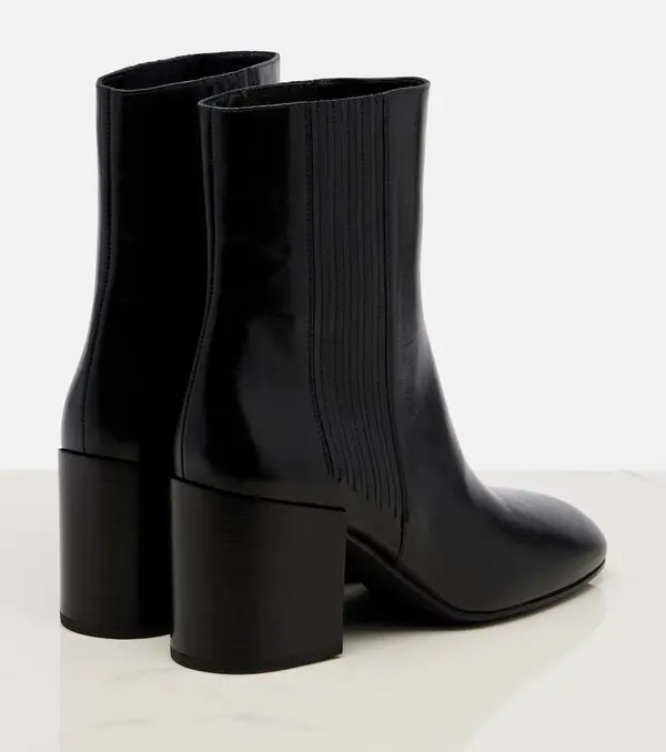 Dries Van Noten Leather Ankle Boots - Black