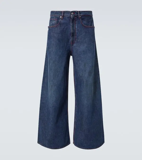 ERL Indiana Wide-leg Jeans - Blue