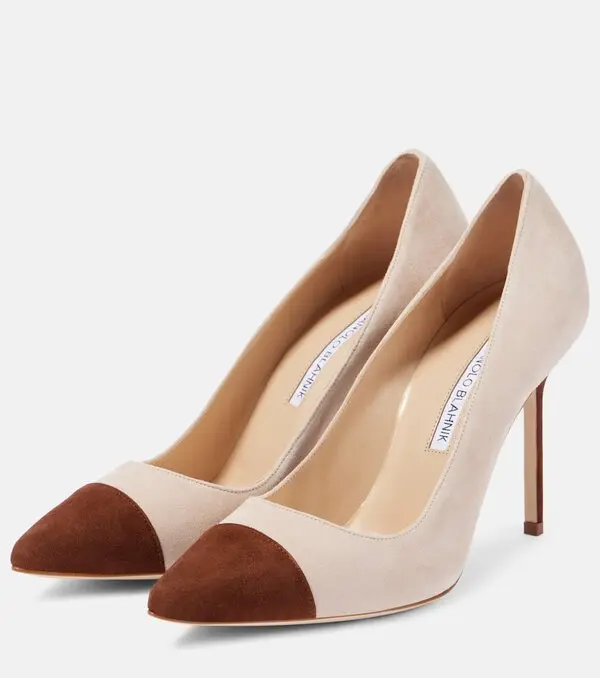 Manolo Blahnik Capcour 105 Suede Pumps