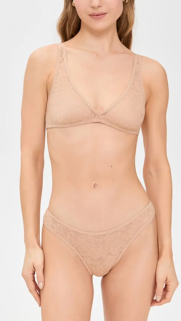 Eberjey Soft Stretch Recycled Lace Briefs - Sunkissed