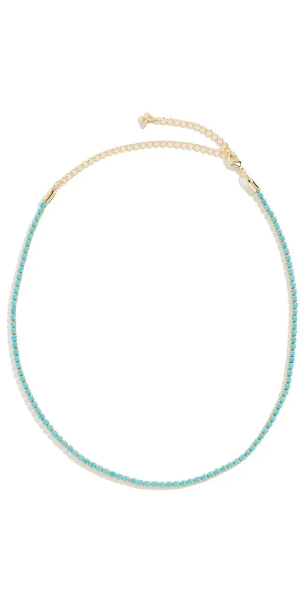BY ADINA EDEN Cubic Zirconia Tennis Choker - Turquoise