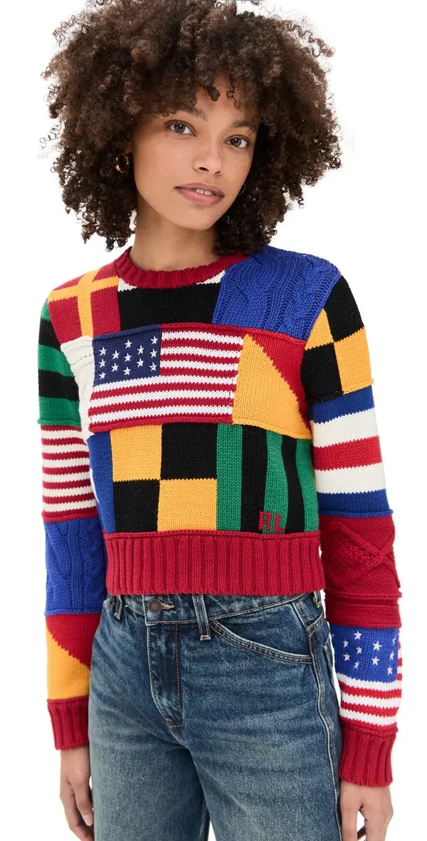 Polo Ralph Lauren Cotton Flag Pullover Sweater