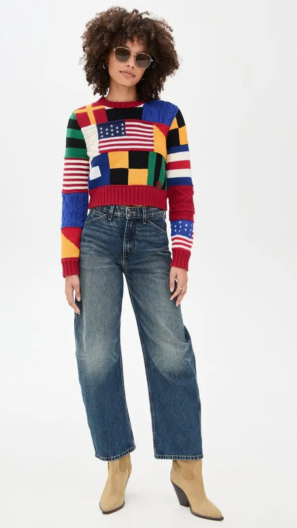 Polo Ralph Lauren Cotton Flag Pullover Sweater