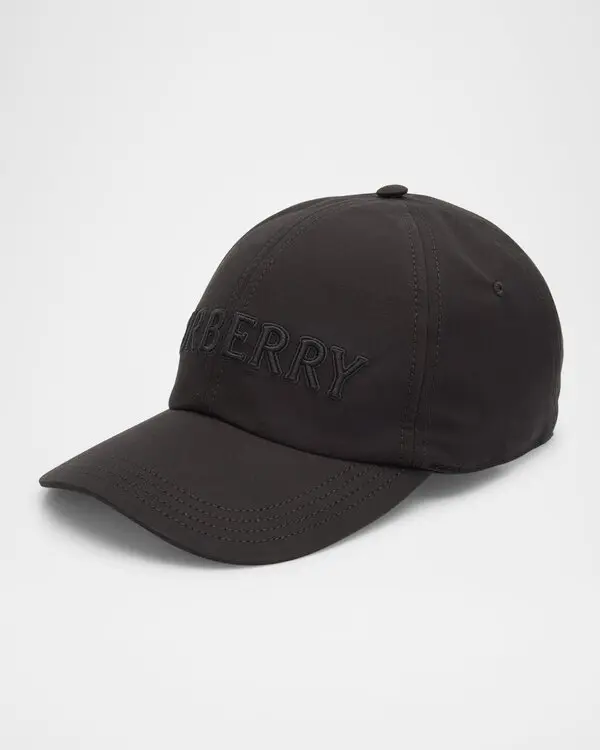 Burberry Embroidered Logo Baseball Cap - Black