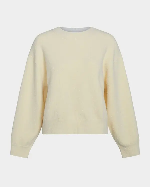 Vince Bouclé Crewneck Sweater - Straw Seed