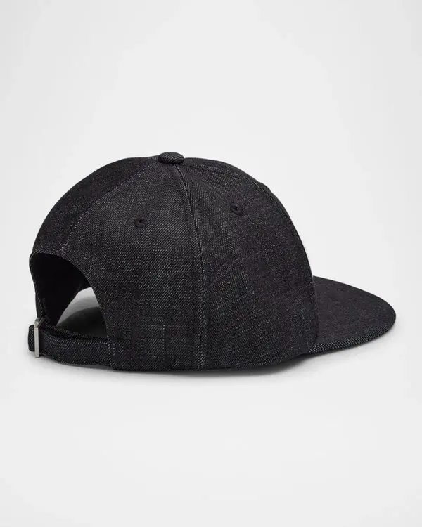 Jacquemus Denim Baseball Cap - Navy
