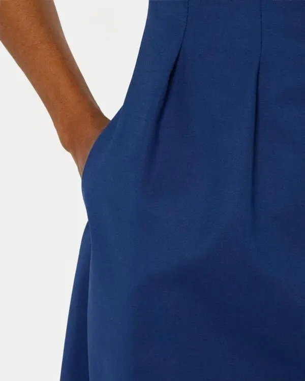 Emporio Armani Fit-&-flare Mini Dress - Cobalt Blue