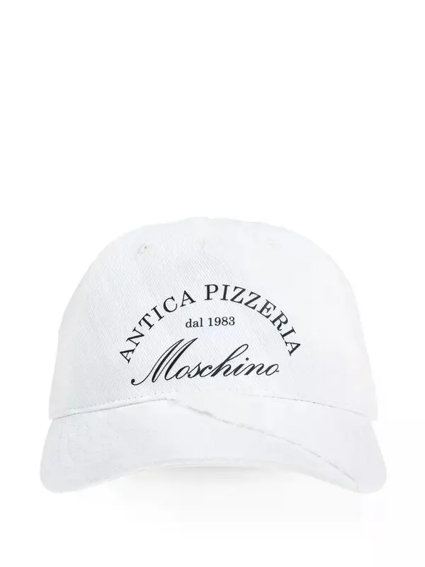 Moschino Logo Cap - White