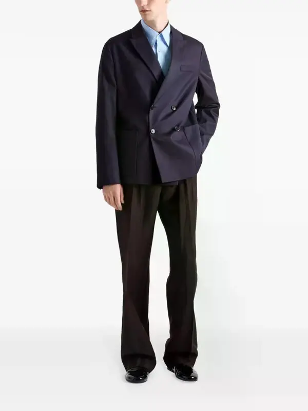 Prada Double-breasted Cotton Blazer