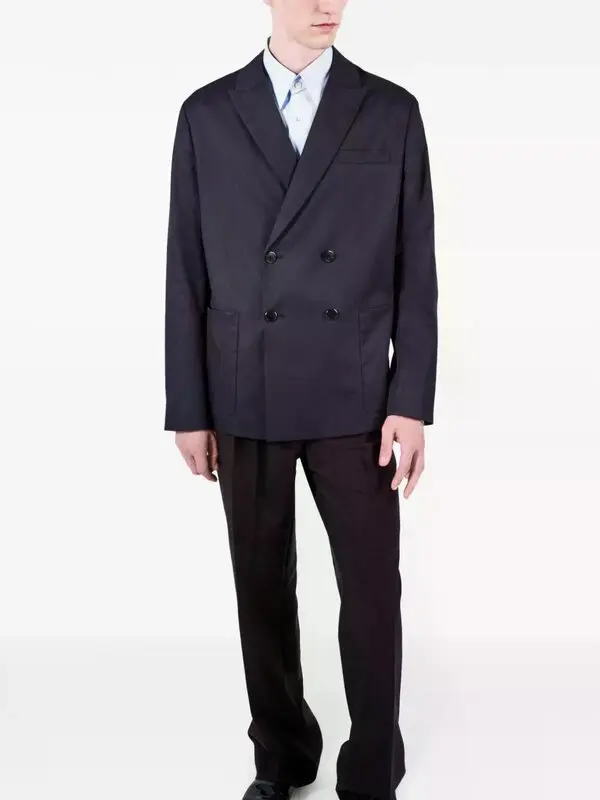 Prada Double-breasted Cotton Blazer