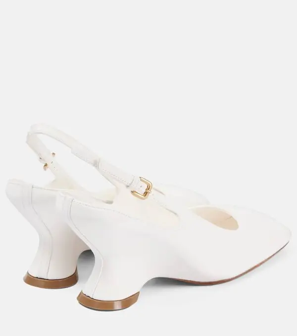 Dries Van Noten Leather Wedge Slingbacks