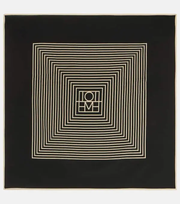 TOTEME Printed Silk Scarf - Black