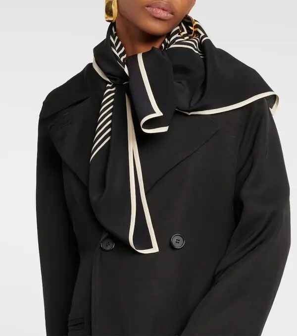 TOTEME Printed Silk Scarf - Black
