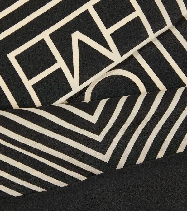 TOTEME Printed Silk Scarf - Black