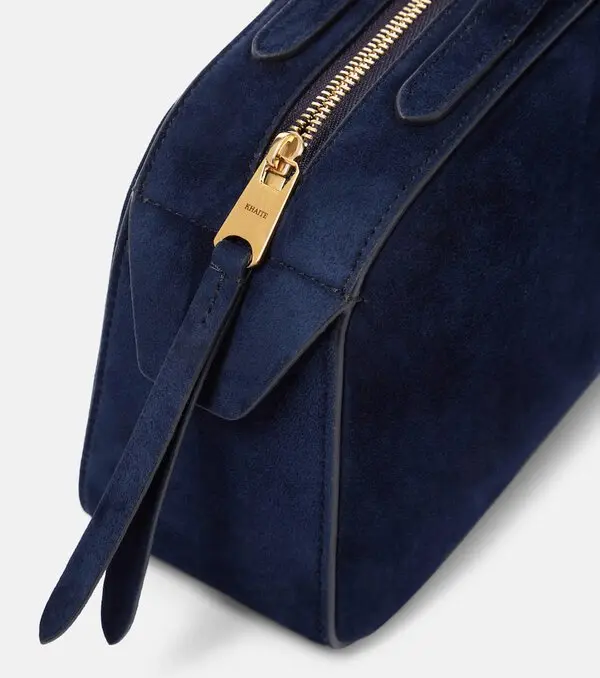 Khaite Simona Suede Shoulder Bag - Blue