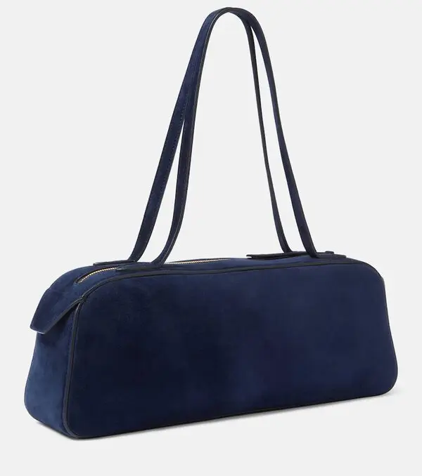Khaite Simona Suede Shoulder Bag - Blue