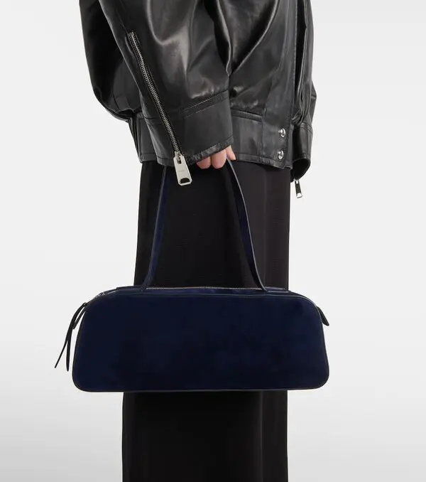 Khaite Simona Suede Shoulder Bag - Blue