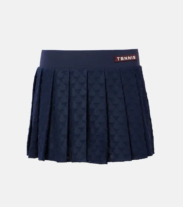 Tory Burch Pleated Terry Jacquard Miniskirt